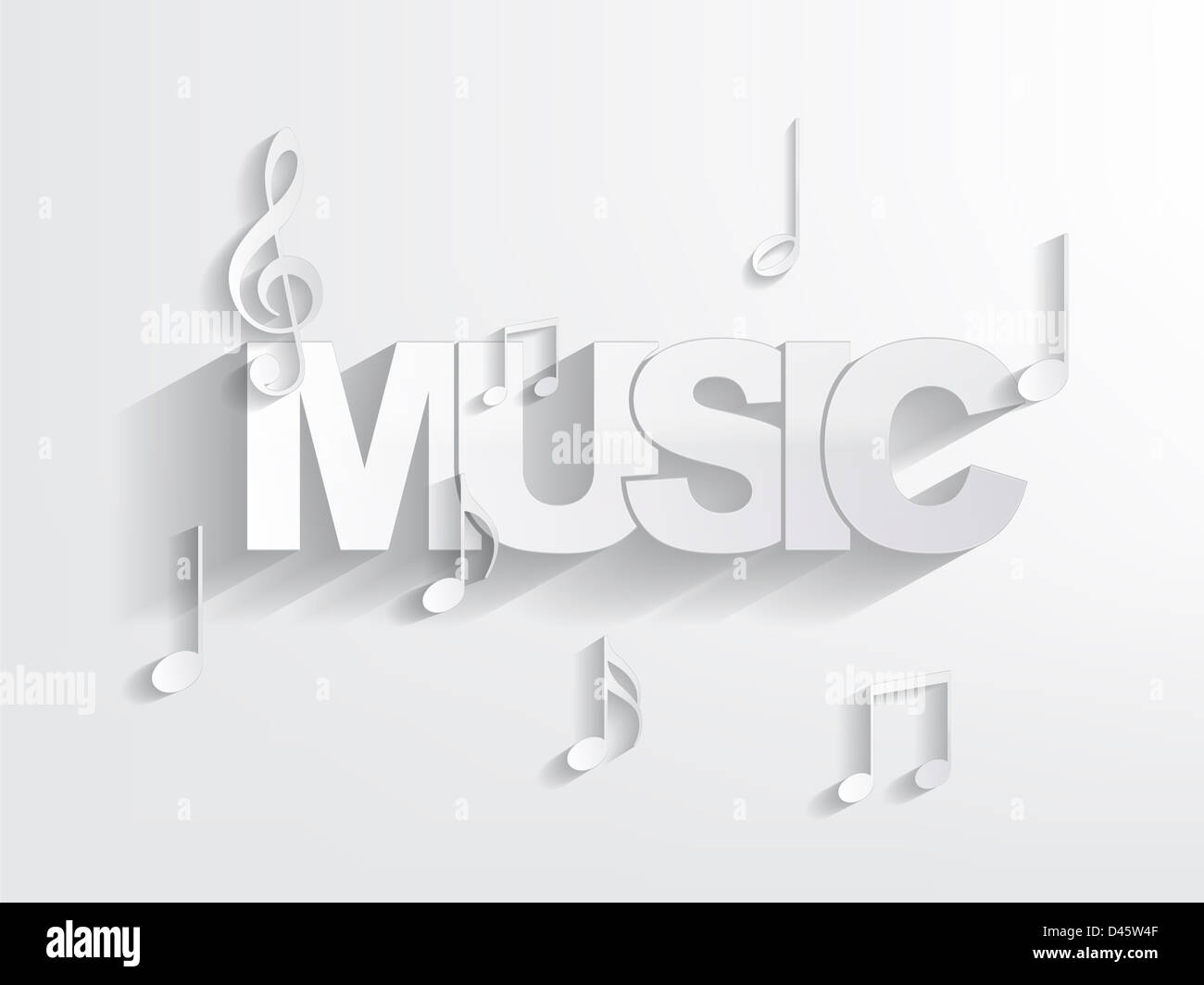 Music background with musical notes formed from paper Stock Photo - Alamy