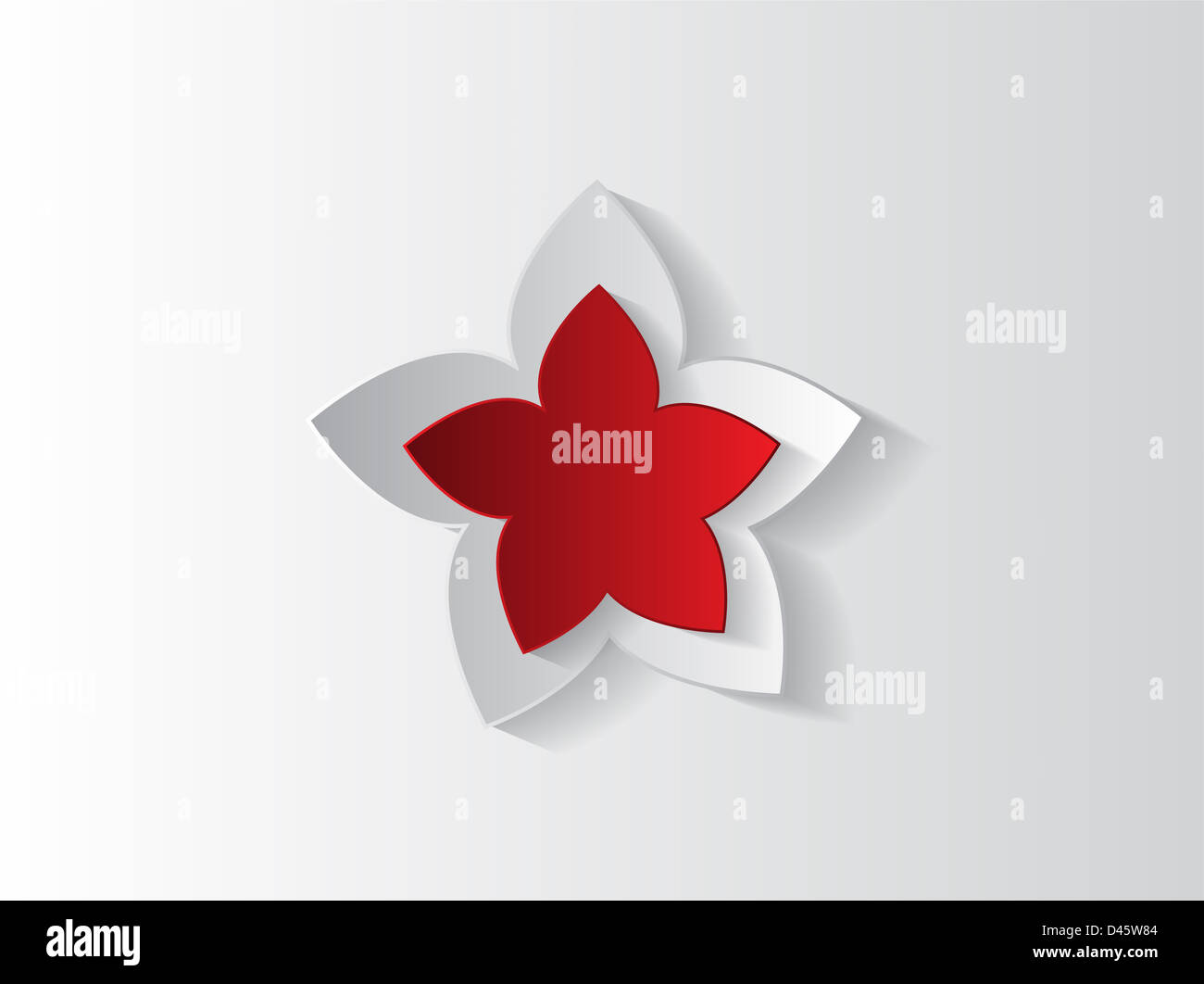 Abstract sticker background with red flower and space for text Stock ...