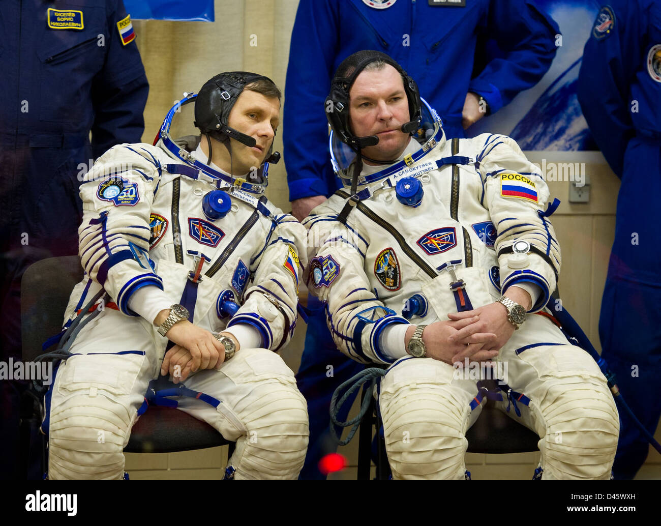 Expedition 27 crew, including Alexander Samokutyaev and Andrey ...