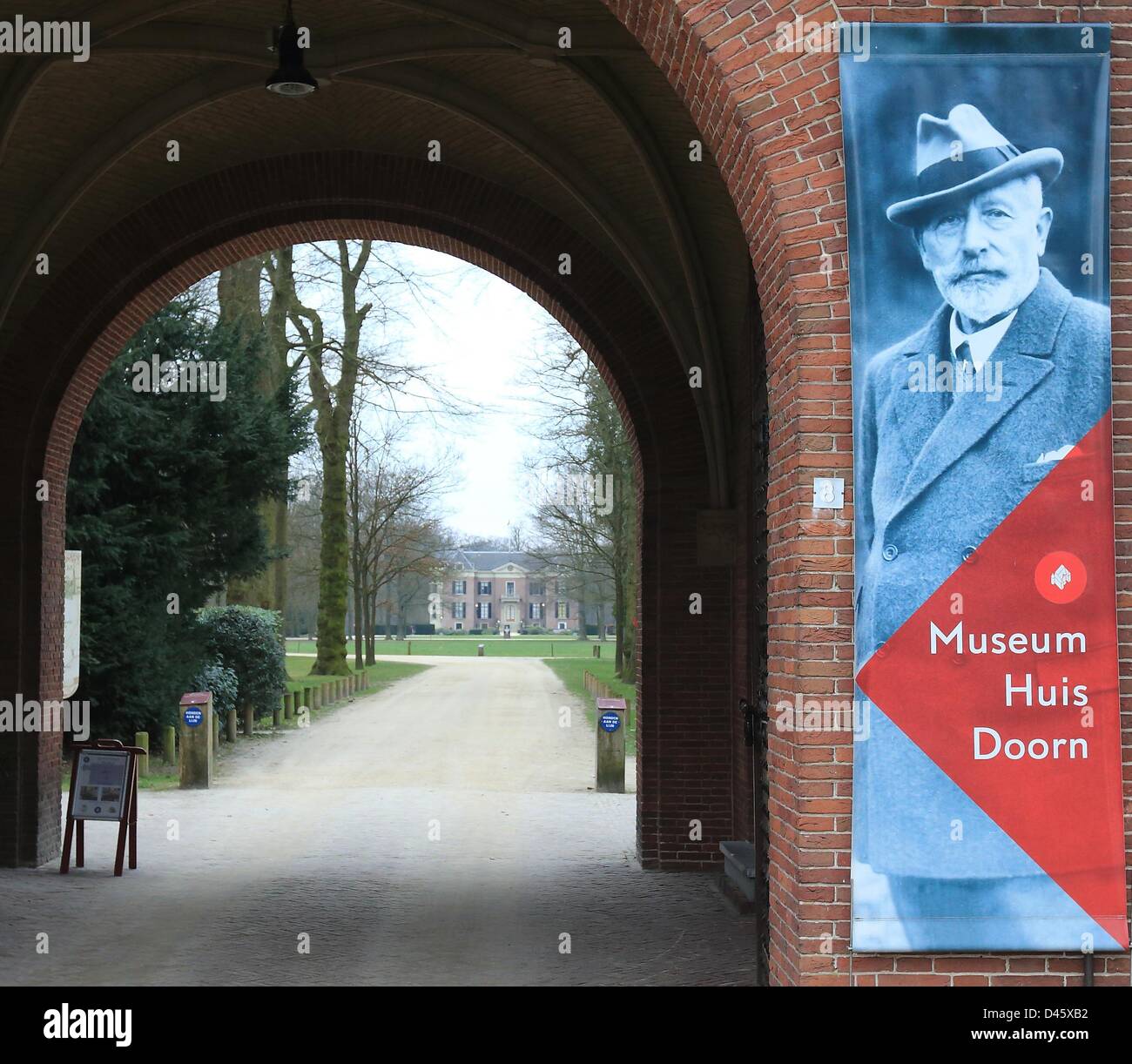 A view through the gatehouse at Doorn Manor in Doorn, Netherlands, 23 ...