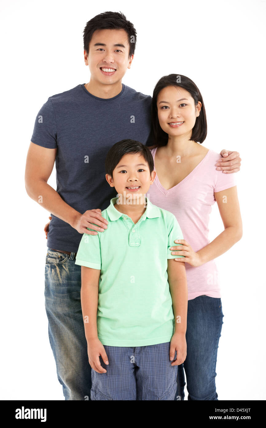 White background chinese family hi-res stock photography and images - Alamy