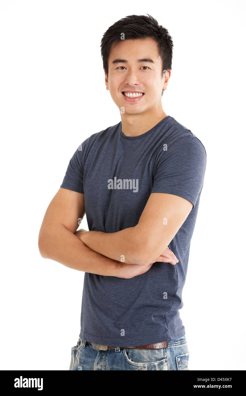 Studio Shot Of Chinese Man Stock Photo - Alamy