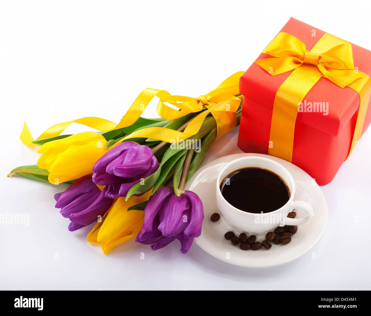 Purple coffee cup gift box hi-res stock photography and images - Alamy