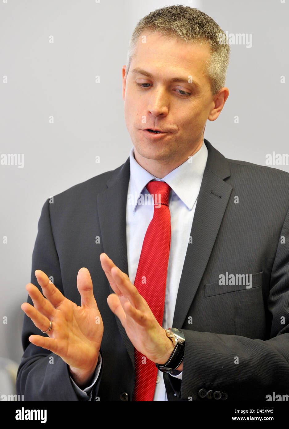 Munich, Germany. 6th March 2013. Detective Chief Alexander Horn arrives ...