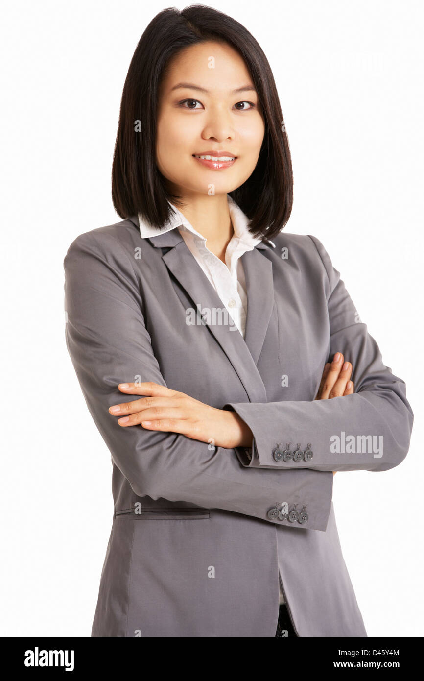 Studio Portrait Of Chinese Businesswoman Stock Photo - Alamy