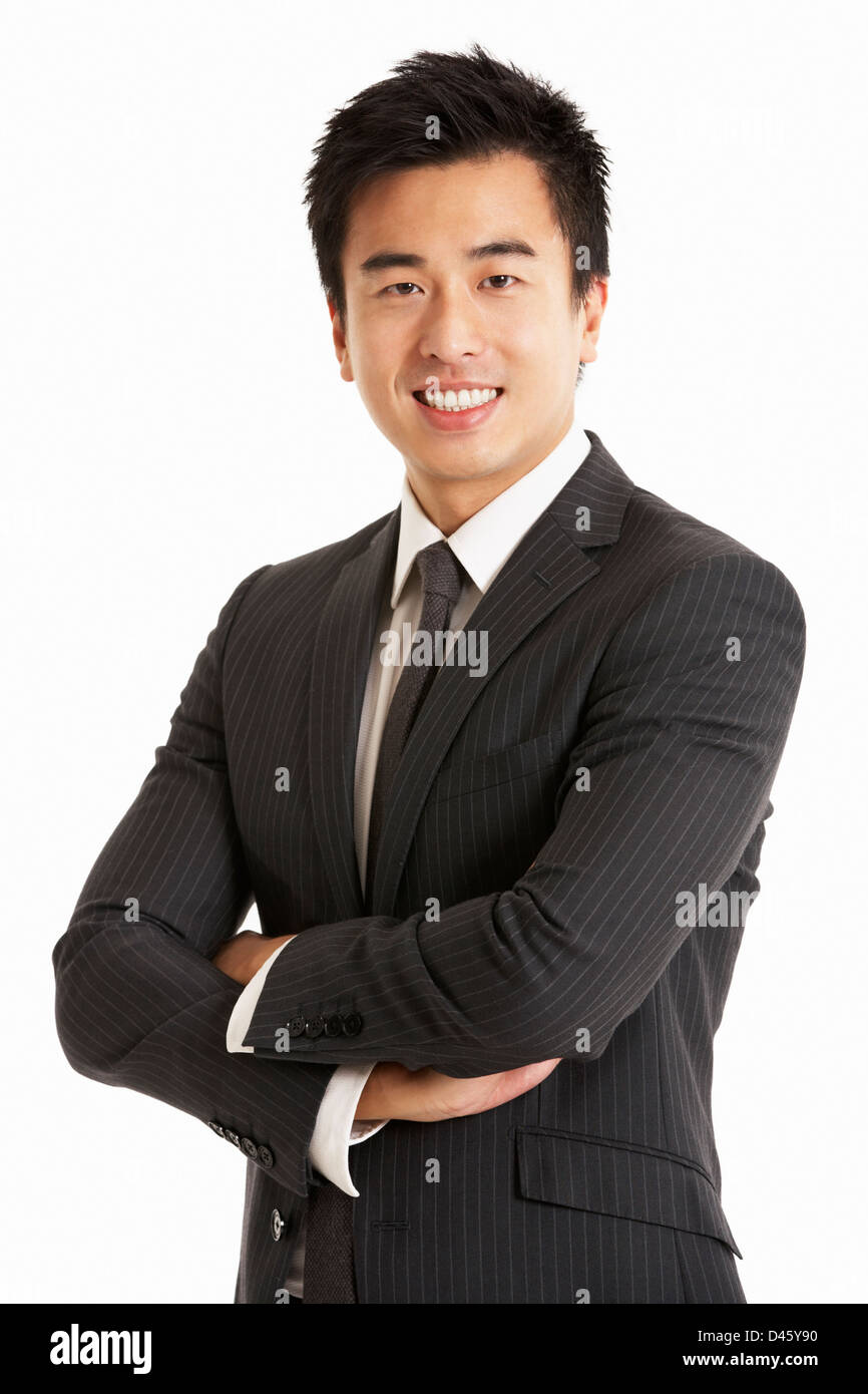 Studio Portrait Of Chinese Businessman Stock Photo - Alamy