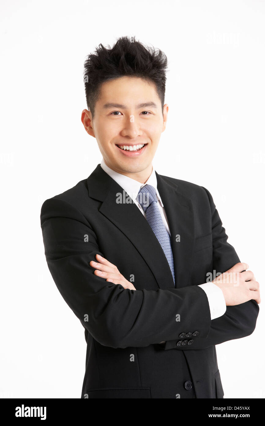 Studio Portrait Of Chinese Businessman Stock Photo - Alamy
