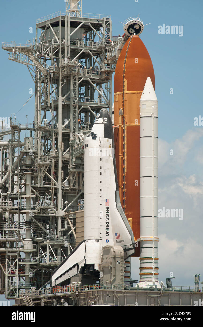 STS-134, the final mission of Space Shuttle Endeavour, launched from Kennedy Space Center in ...