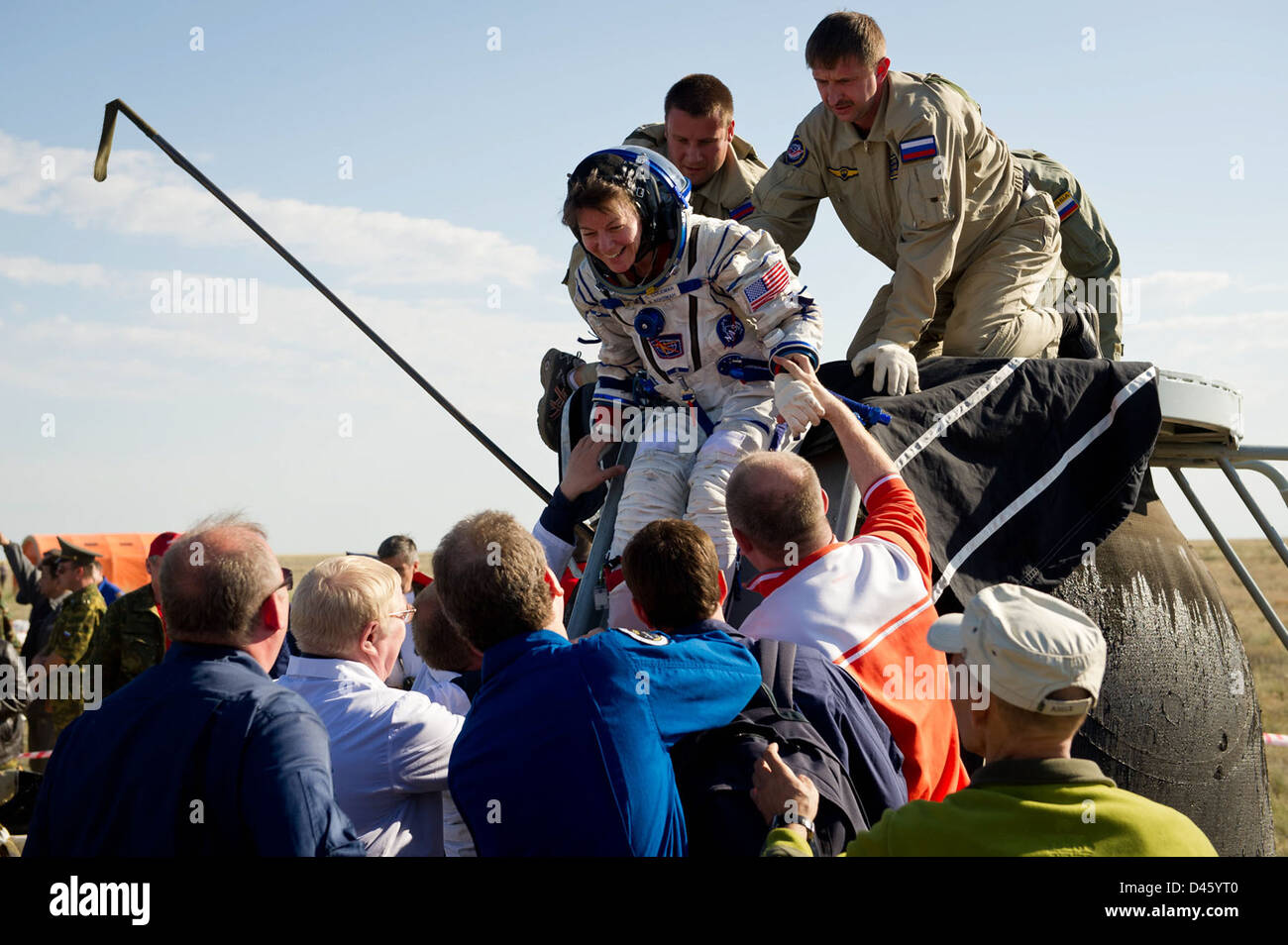 The landing of Expedition 27 took place in Kazakhstan after completing ...