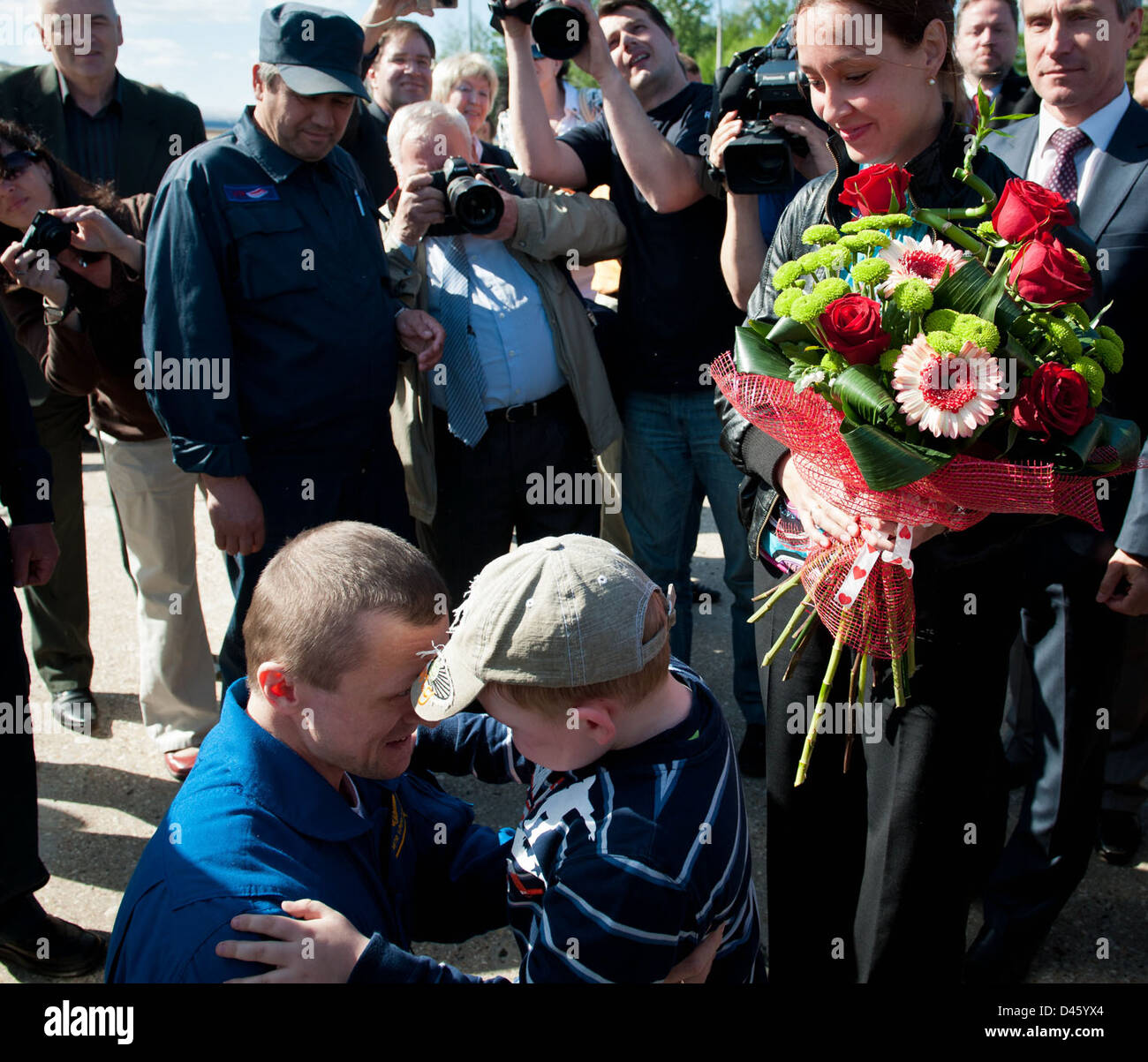 Expedition 27 crew members, including astronauts Dmitry Kondratyev ...