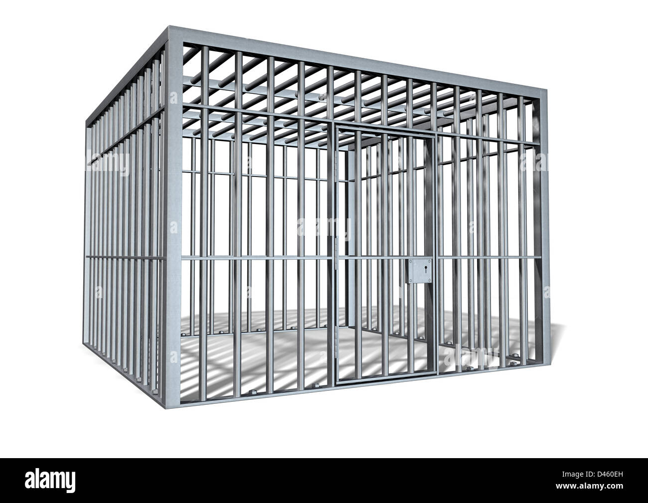 A regular cube shaped holding cell on an isolated background Stock ...