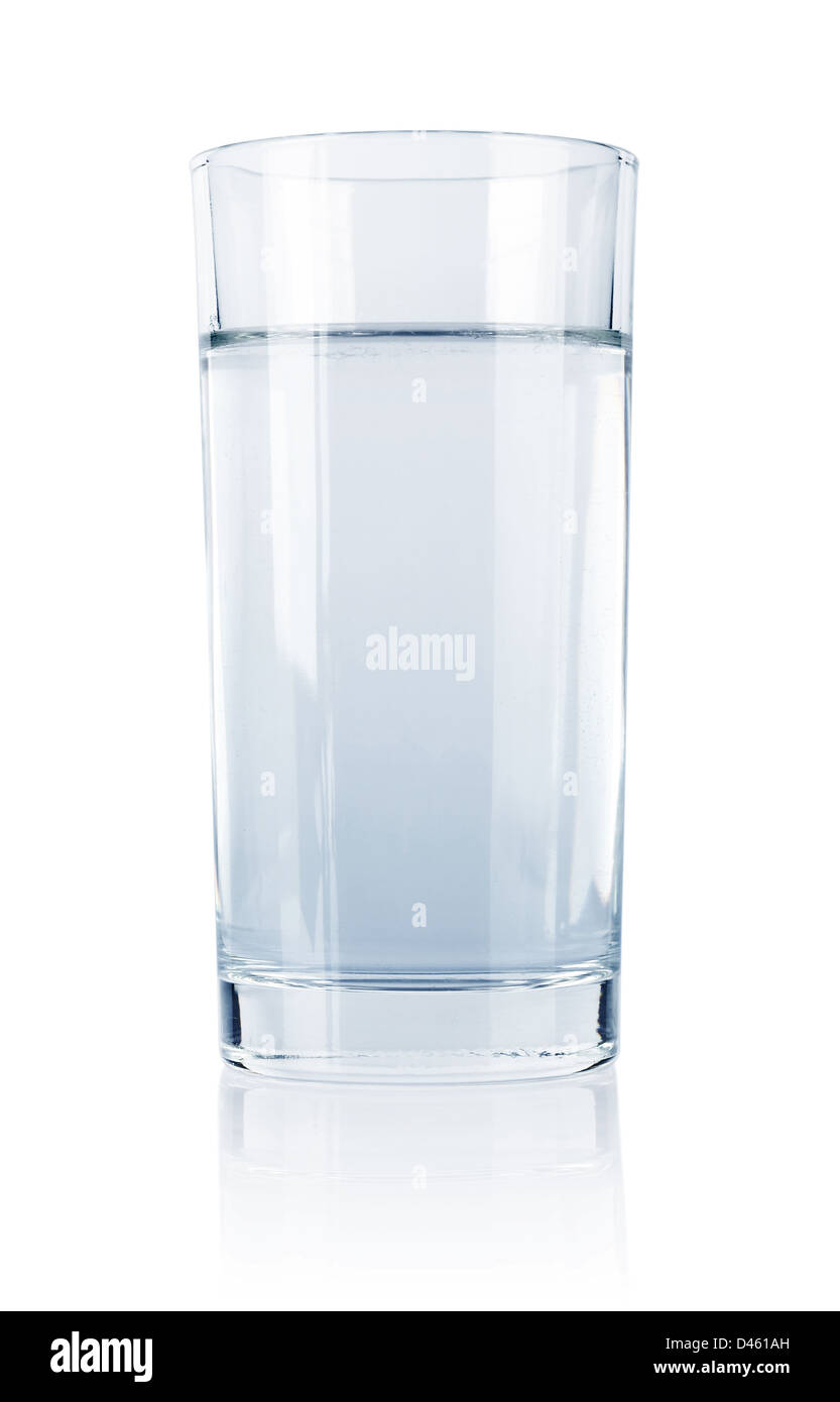 Glass of water isolated on white background Stock Photo - Alamy