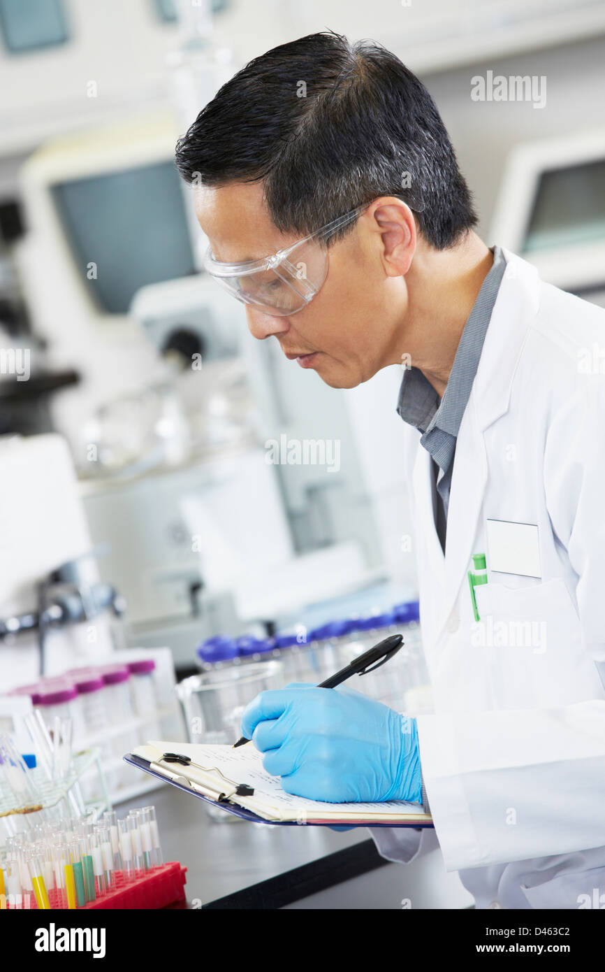 Male Scientist Working In Laboratory Stock Photo - Alamy