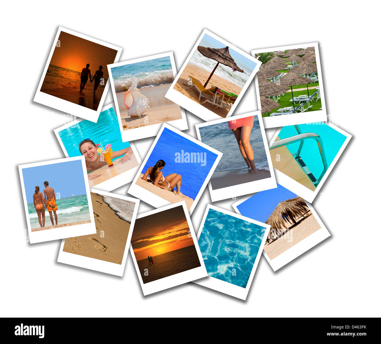 Summer vacation collection Stock Photo - Alamy