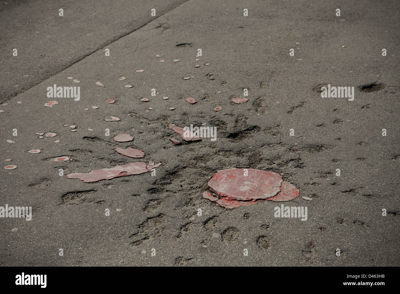 Sarajevo roses the spots that were shelled during the siege and later ...