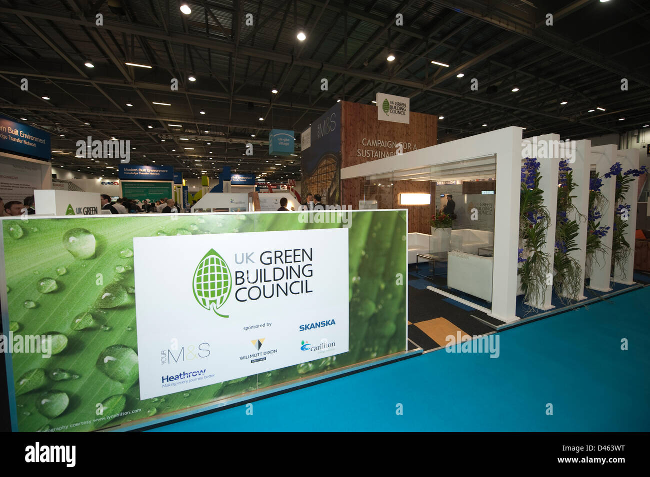 London, UK. 5th March 2013. The UK Green Building Council stand at the ...
