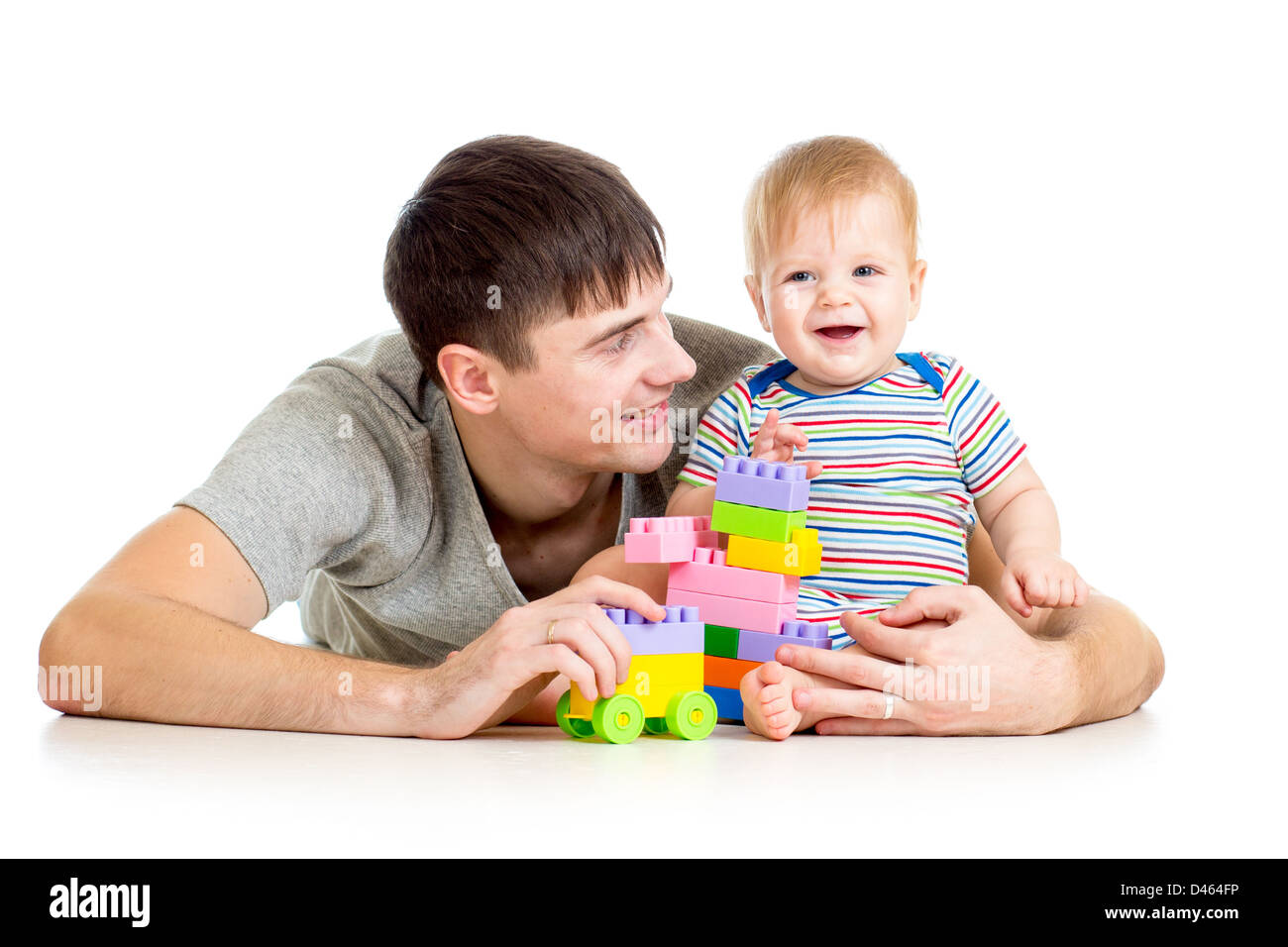 happy father playing with baby boy Stock Photo - Alamy