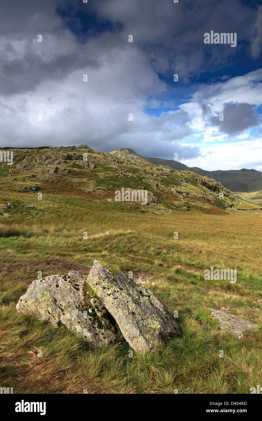 Landscape view over the Summit ridge of Low Pike fell, Fairfield ...