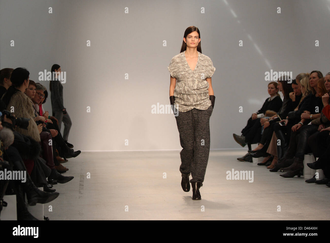 Paris, France. 6th March 2013. A model wears a creation by German ...