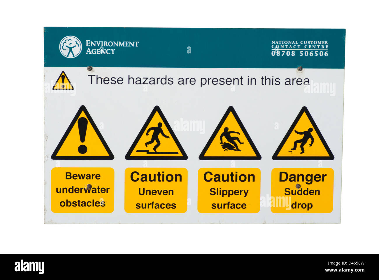 Environment Agency Beach Warning Sign uk Stock Photo - Alamy