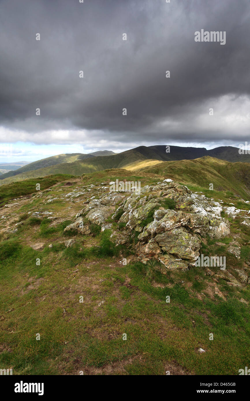 Landscape view Nab Scar fell, Lake District National Park, Cumbria ...