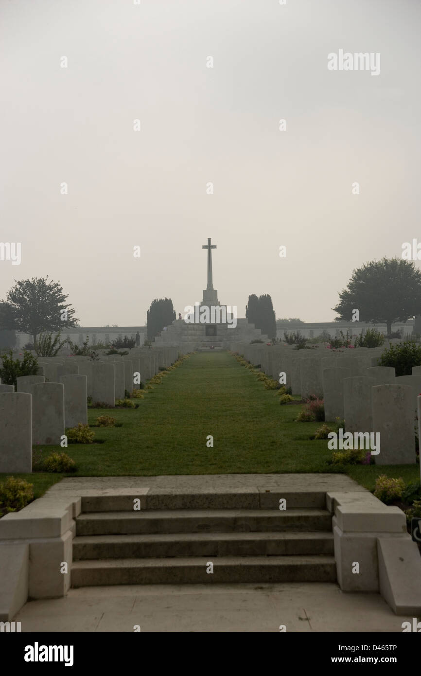 Tyne Cot British First World war cemetery on Passchendaele ridge in ...