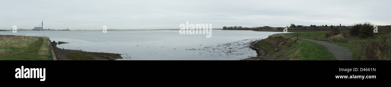 Panoramic view from chatham medway landscape Stock Photo - Alamy