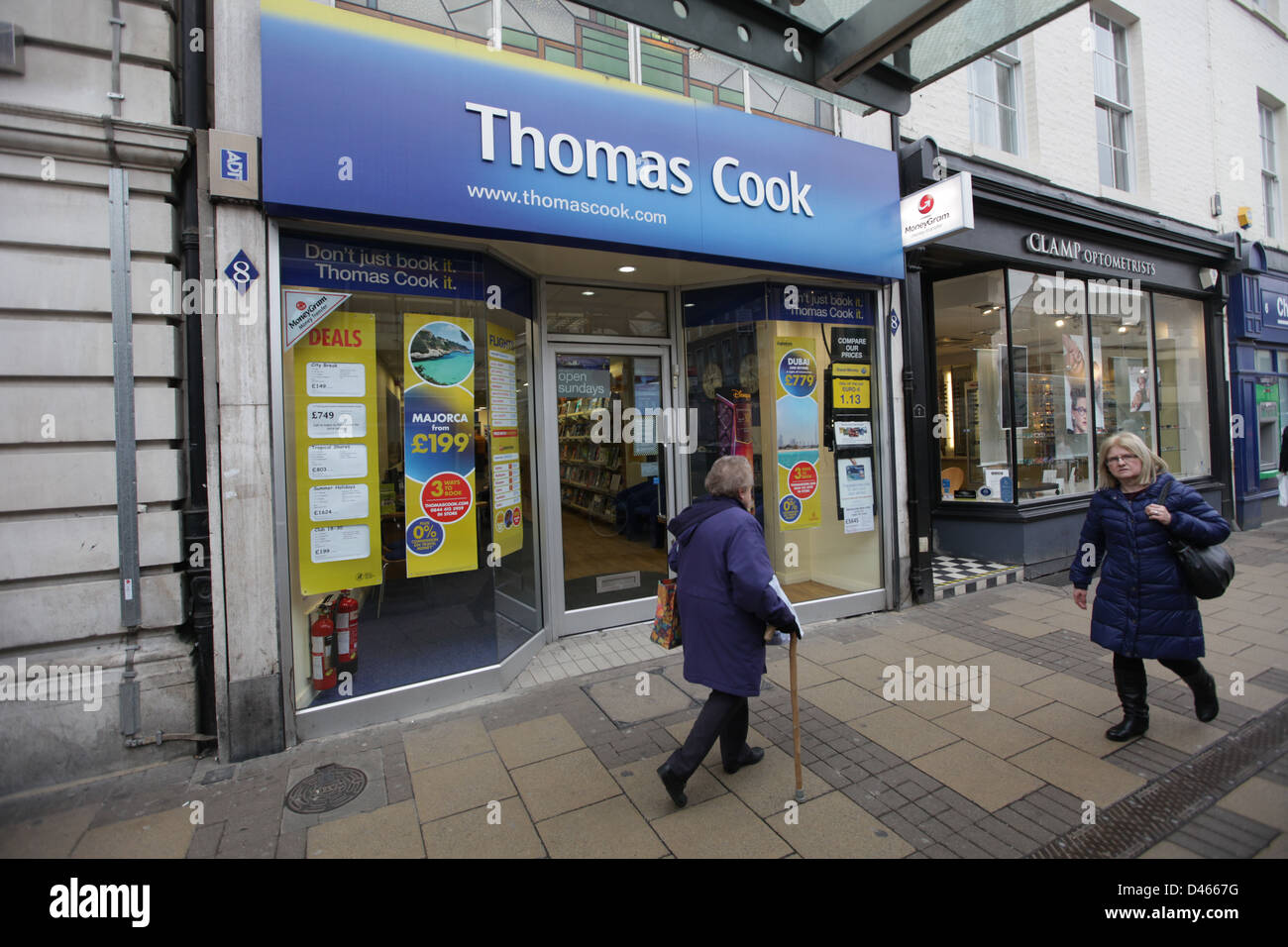 THE THOMAS COOK SHOP IN CAMBRIDGE Stock Photo - Alamy