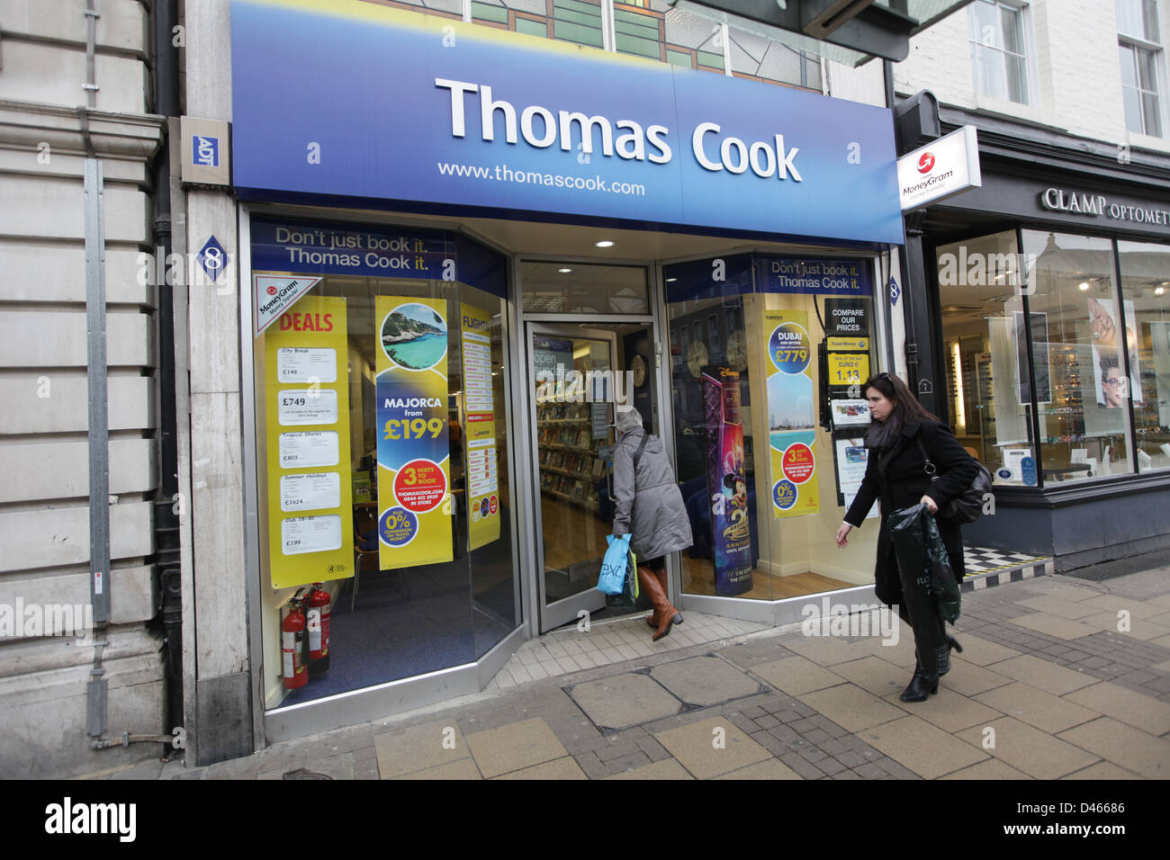 THE THOMAS COOK SHOP IN CAMBRIDGE Stock Photo - Alamy