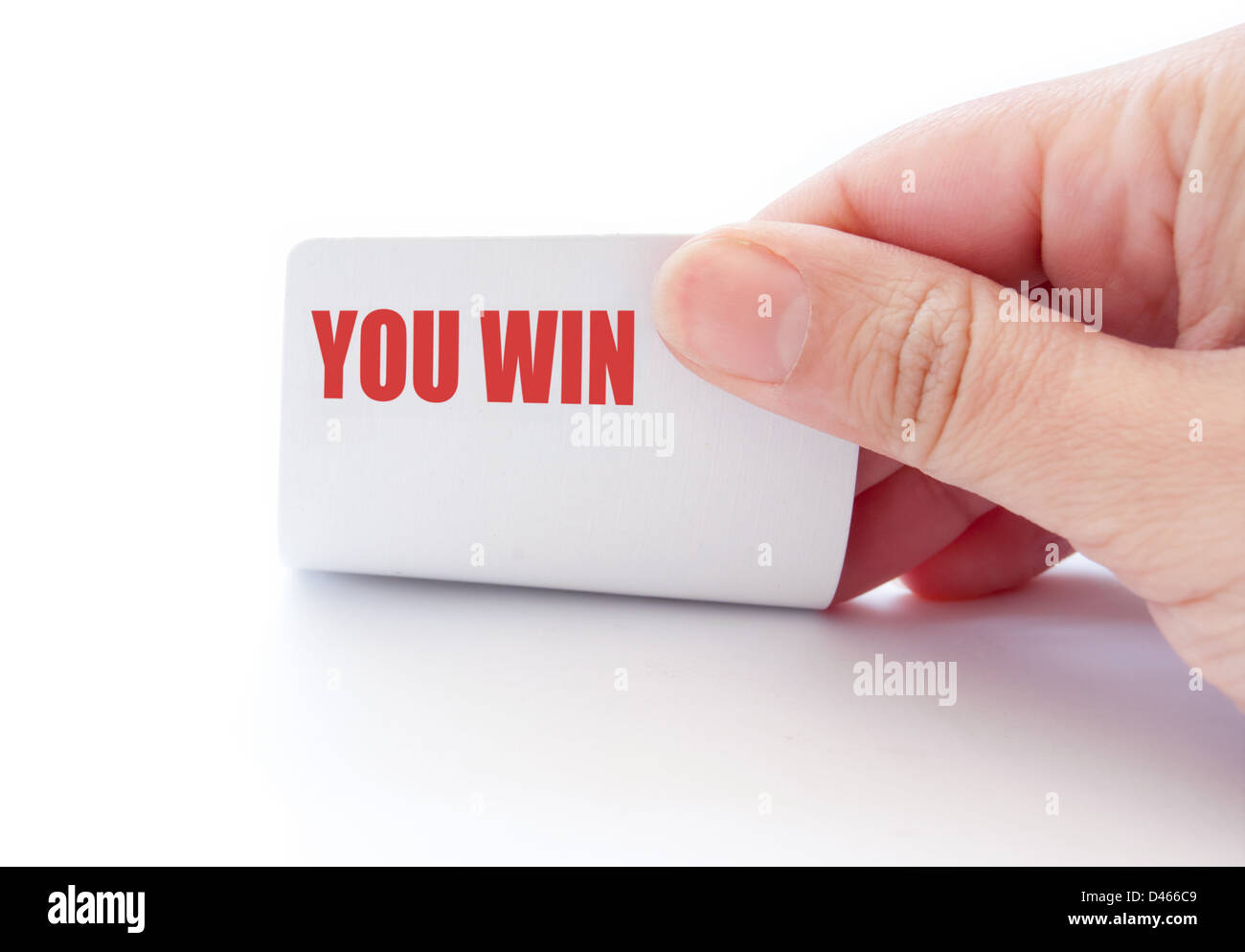 Win card hi-res stock photography and images - Alamy