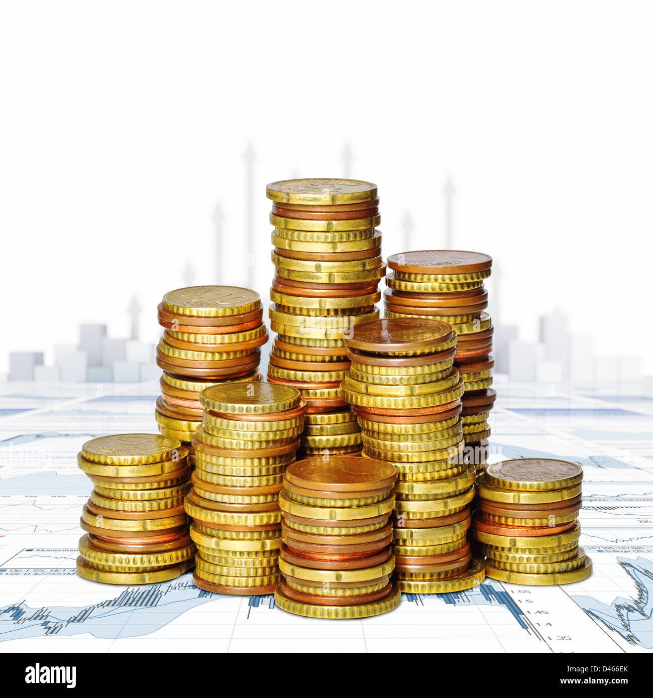 group of golden euro coin background Stock Photo - Alamy