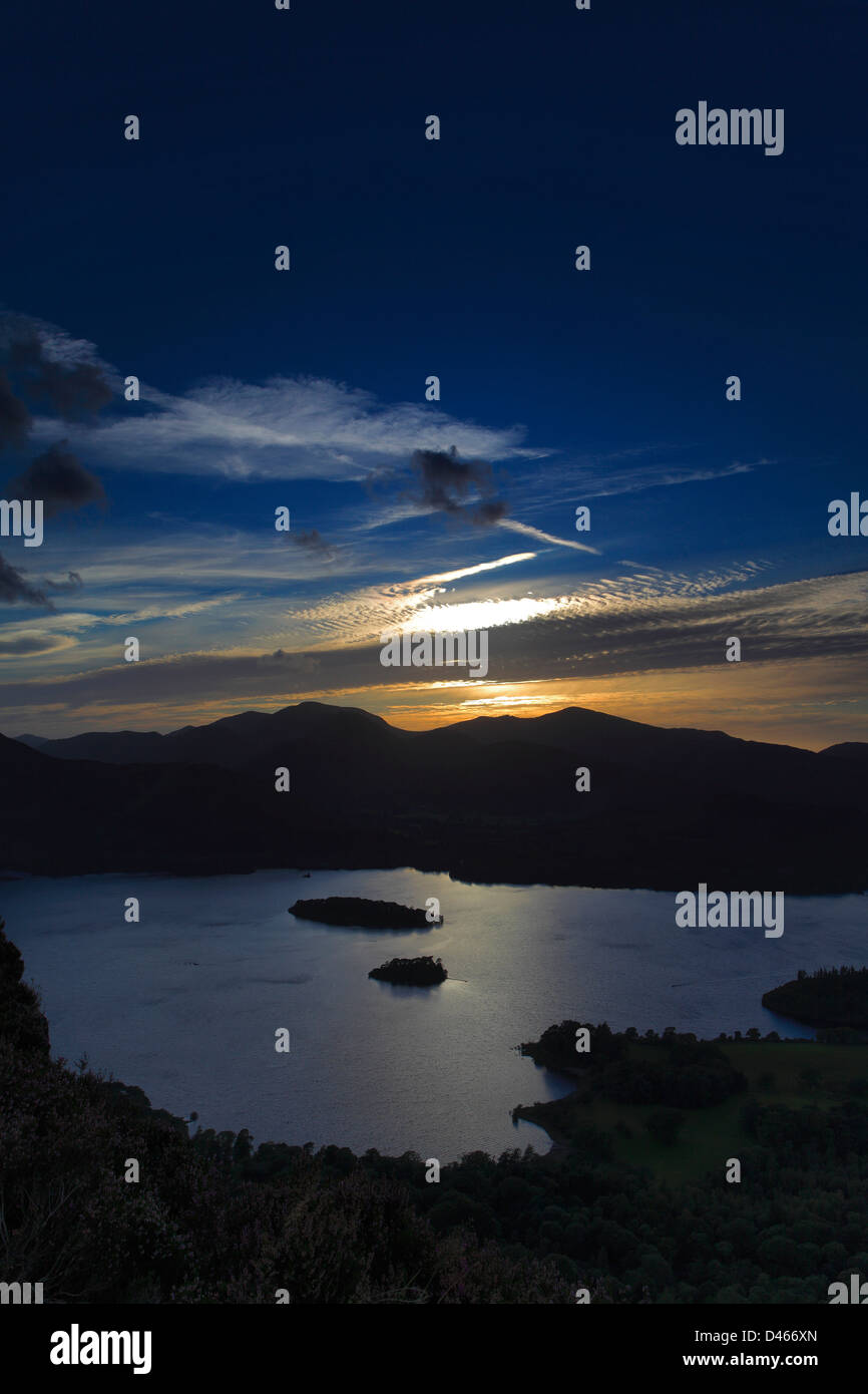 Sunset Altocumulus Stratiformis clouds, Derwentwater, Keswick, Lake ...