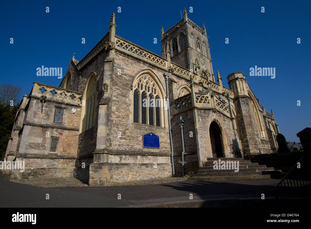 Axbridge Church of St John in Somerset England uk near Cheddar Stock ...