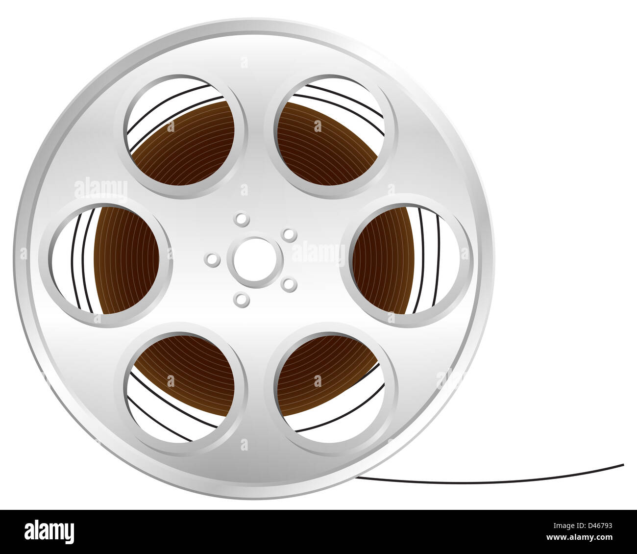 Film reel isolated on white background. Vector illustration Stock Photo ...