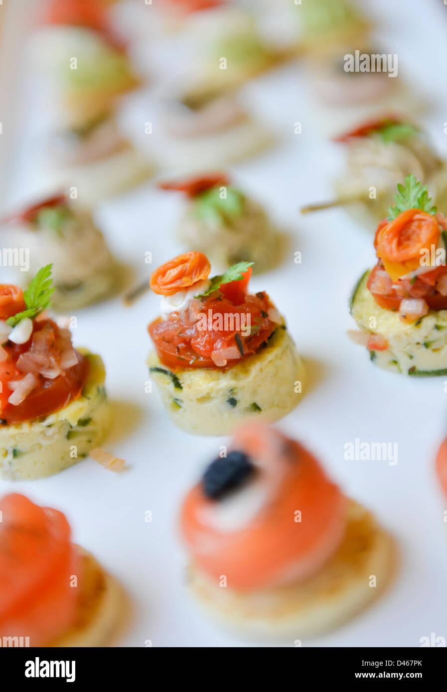 Canapes on a plate Stock Photo - Alamy