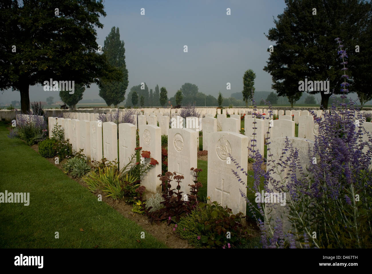 Tyne Cot British First World war cemetery on Passchendaele ridge in ...