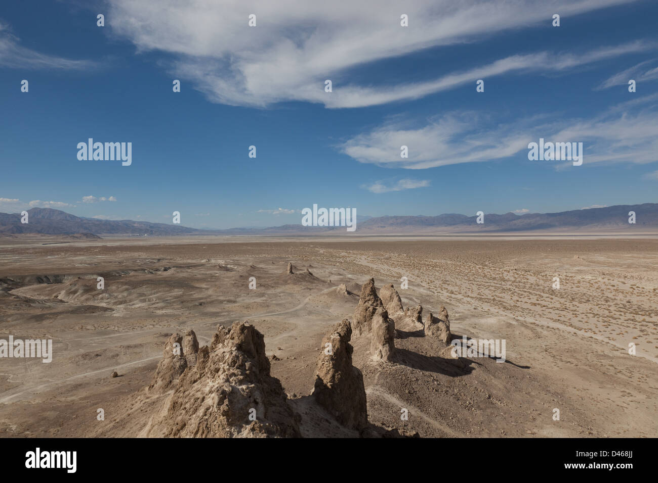 Aerial view of the Trona Pinnacles, California Desert National ...