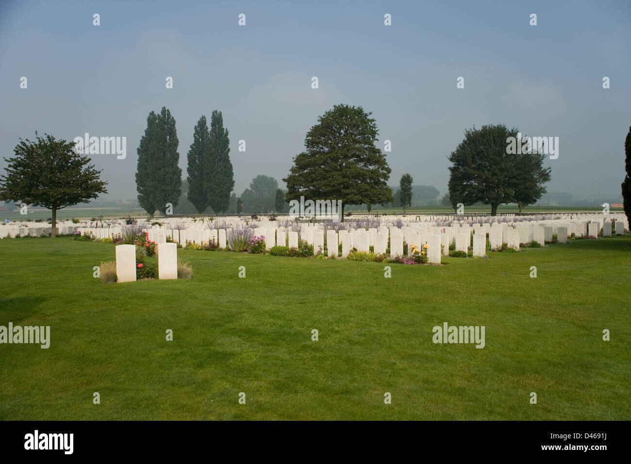 Tyne Cot British First World war cemetery on Passchendaele ridge in ...
