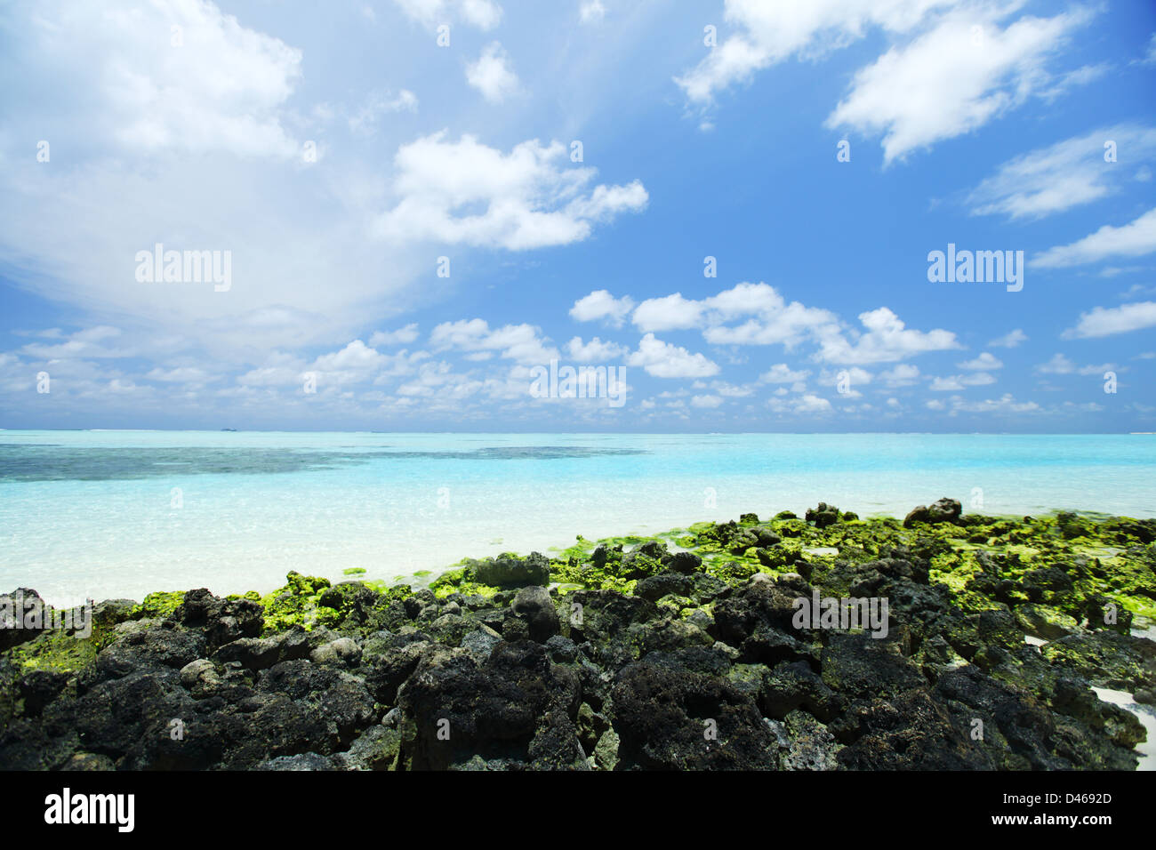sea landscape blue water and reef Stock Photo - Alamy