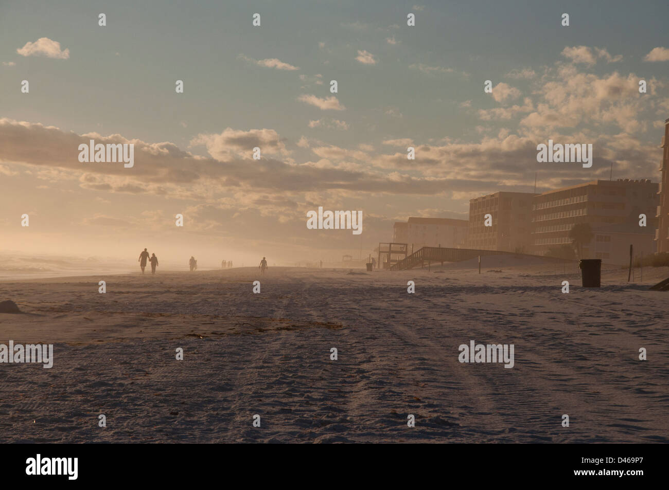 The fog on Okaloosa Island, Florida Stock Photo - Alamy