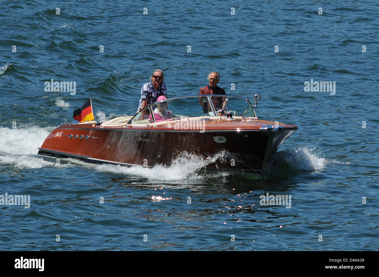 Riva classic motorboat, Lake Como, Italy, June 2009. Classic Vintage ...