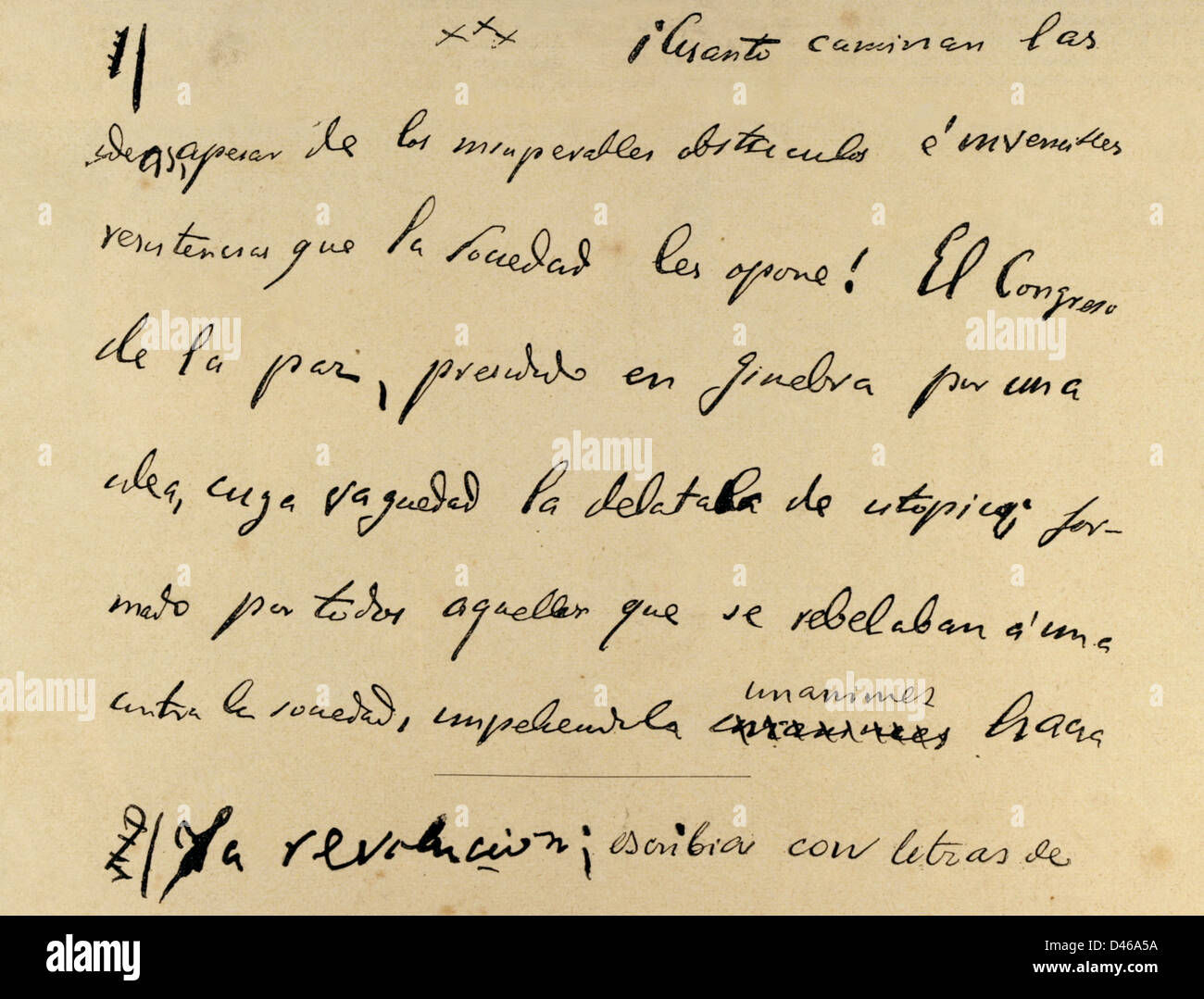 Emilio Castelar (1832-1899). Spanish politician. President of the First ...