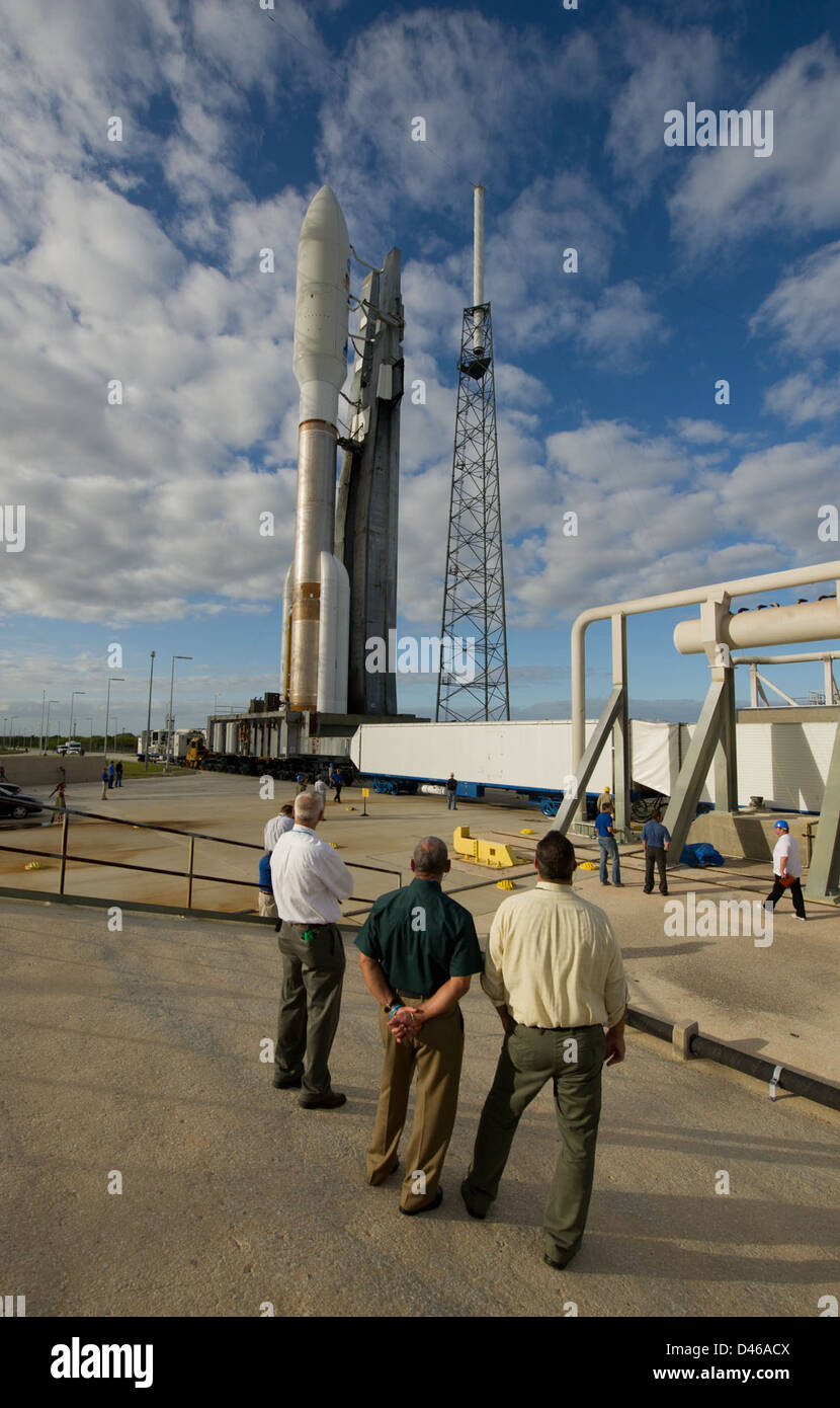 The Mars Science Laboratory (MSL) Curiosity rover is rolled out for ...