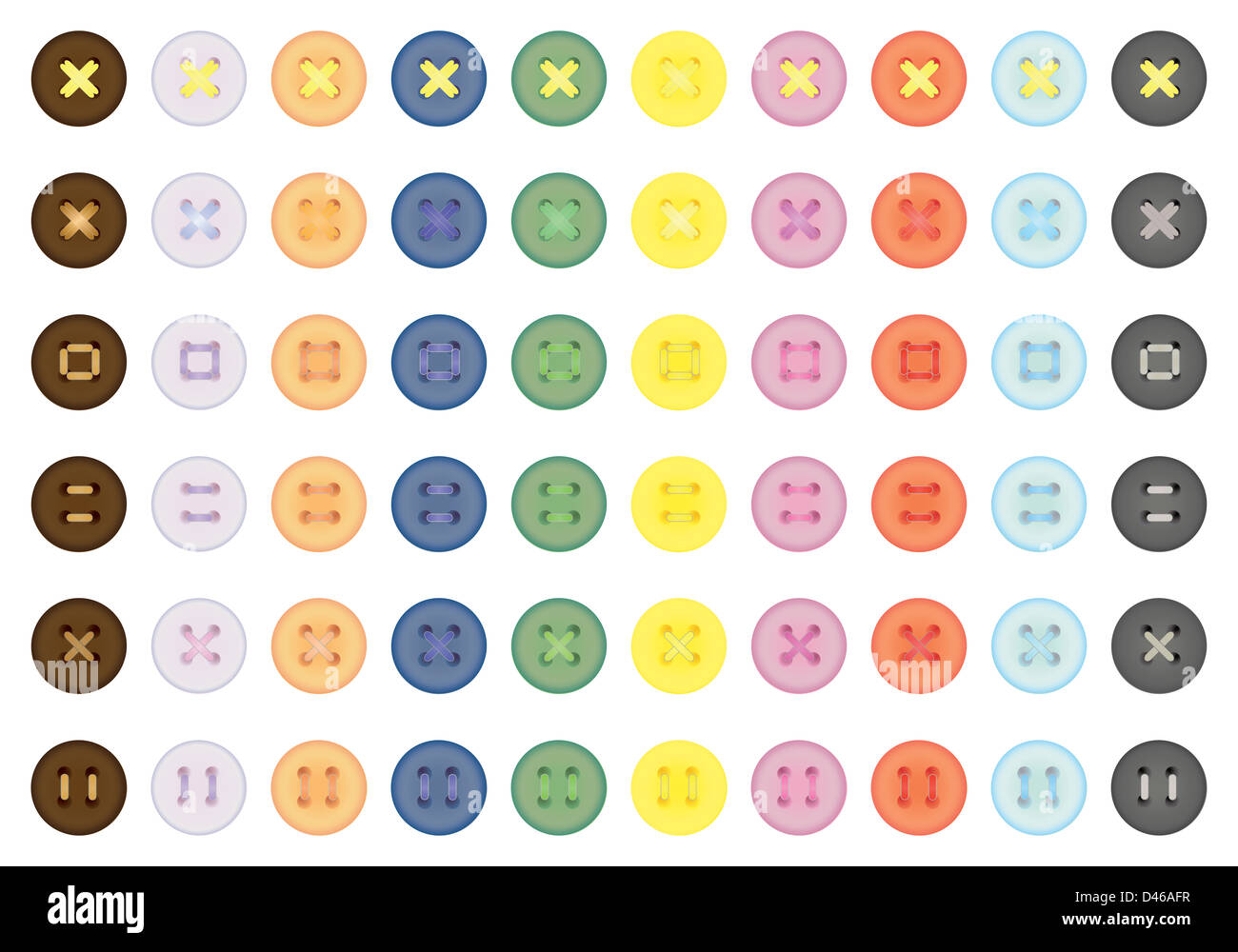 collection of color buttons illustration Stock Photo - Alamy