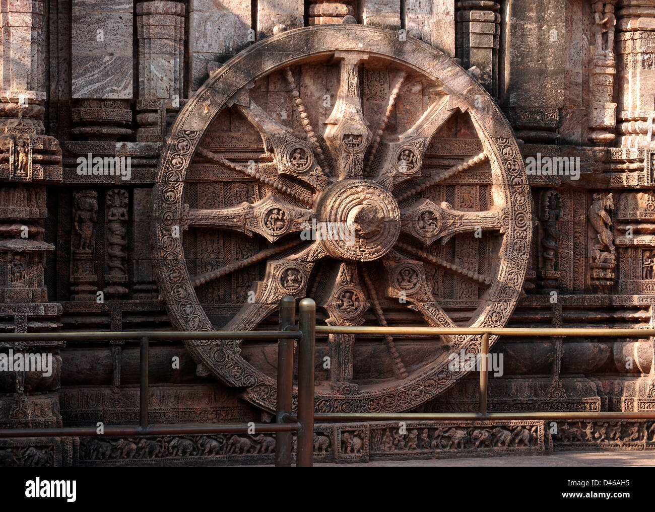 konark sun temple,orissa,india. this stone carving represents chariot ...