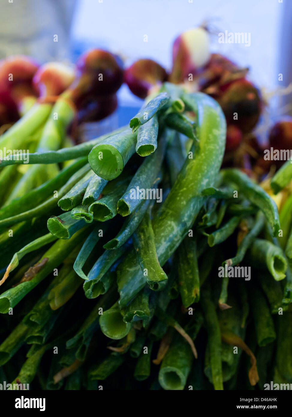 Fresh organic food at the local farmers market. Farmers markets are a ...