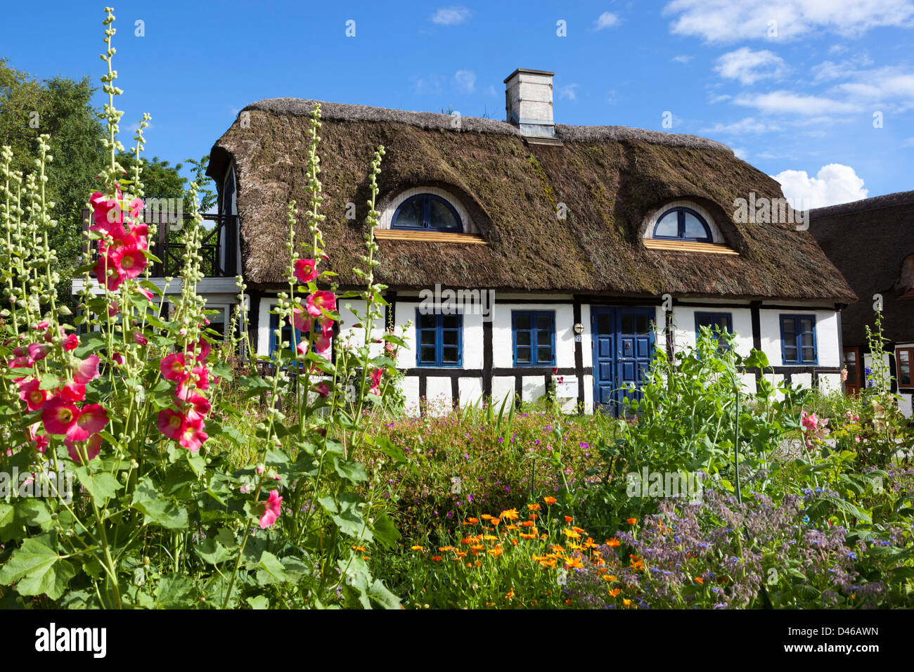 Half timbered thatched cottage hi-res stock photography and images - Alamy