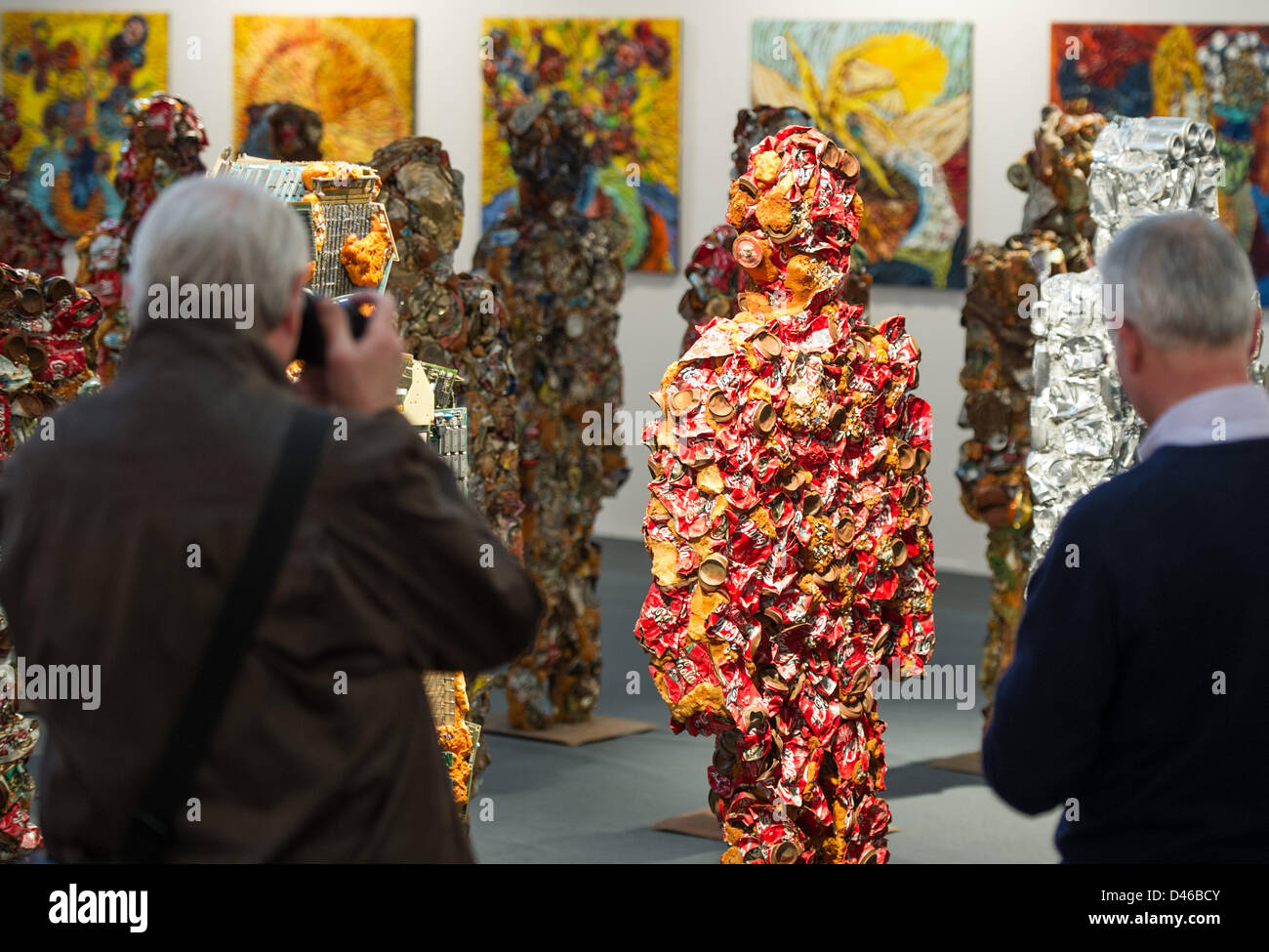 Karlsruhe, Germany. 6th March 2013. Visitors take pictures of the ...
