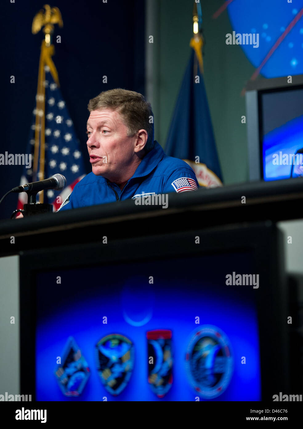 A presentation at NASA Headquarters recaps the missions of Expeditions ...