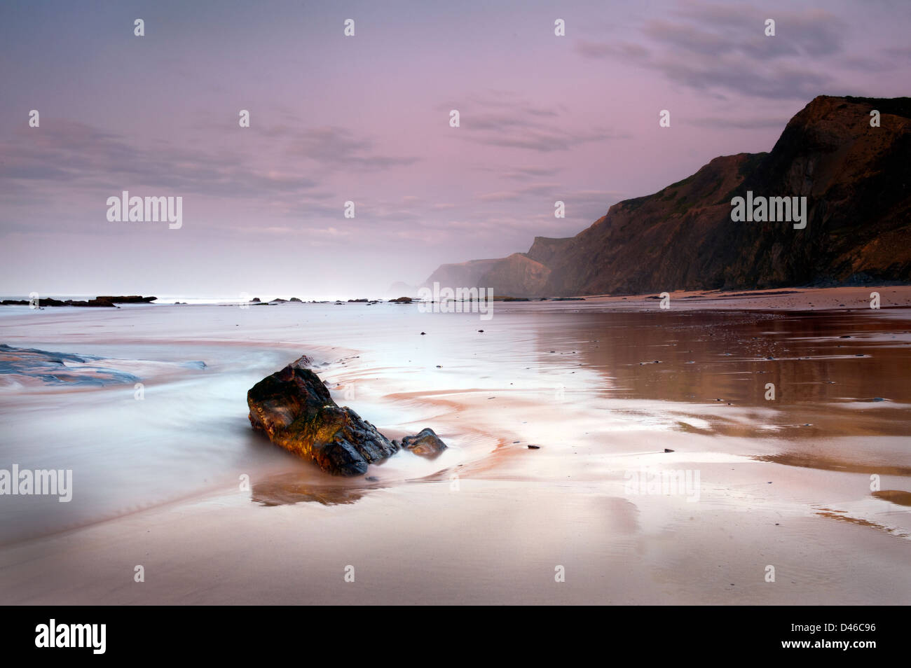 Barriga beach sundown Stock Photo - Alamy